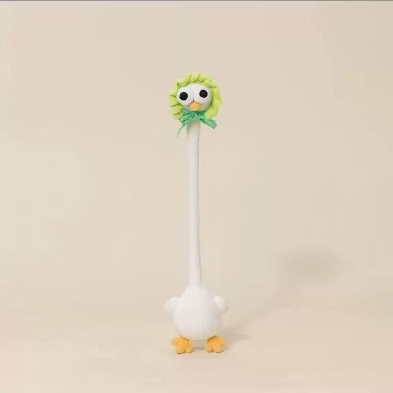 Милая смешная игрушка из плюша утка в зеленой шляпе с длинной шеей брелок подвеска подарок детям
