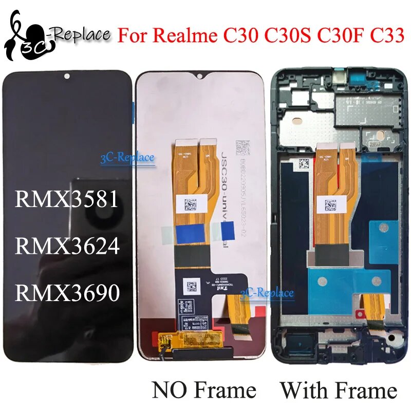 Дисплей для OPPO Realme C33 Black NO Frame