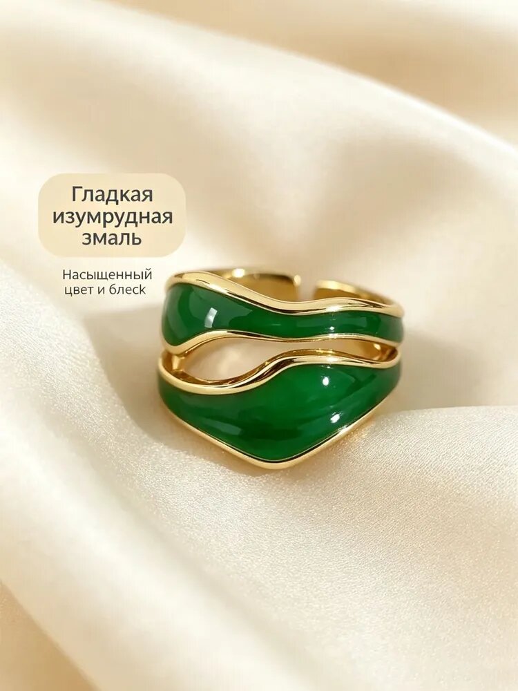 Кольцо, изумрудный — фото 1