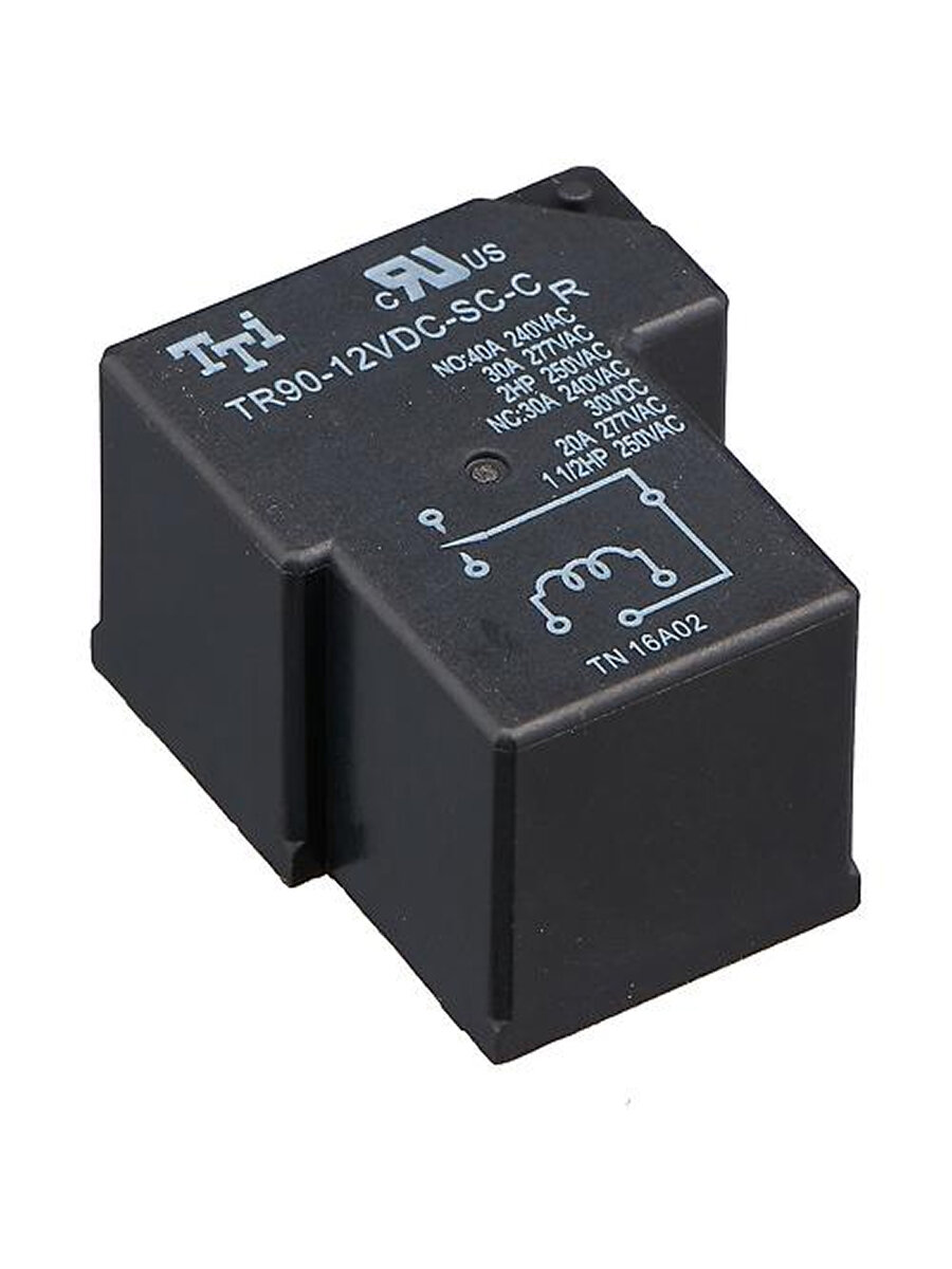 Реле 12В, 1 группа 30А 240В AC TTi TR90-12VDC-SC-C R SPDT 1C