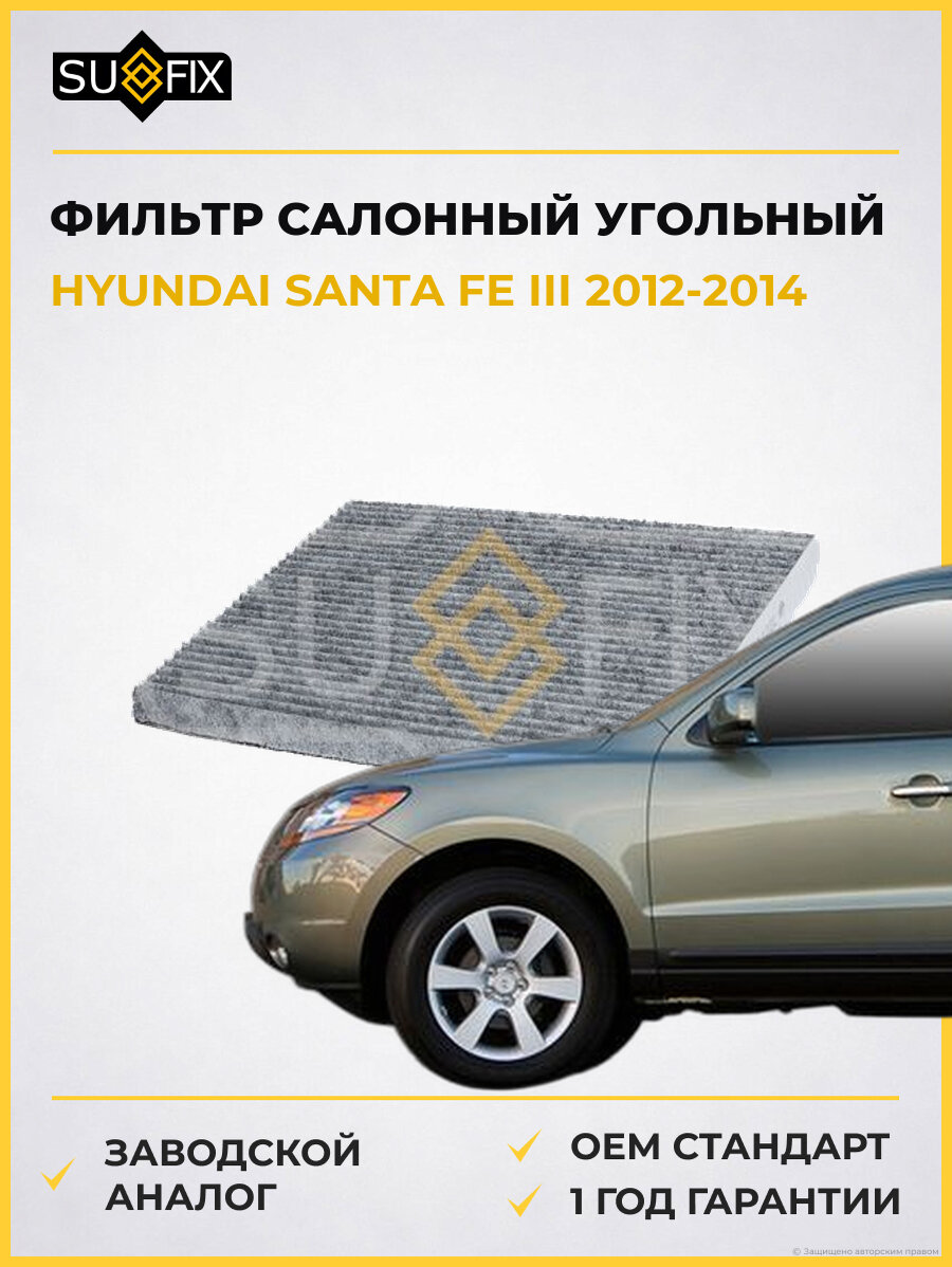 Фильтр салонный угольный SUFIX SSC1189 Хендай SANTA FE III HYUNDAI SANTA FE III 2012-2014