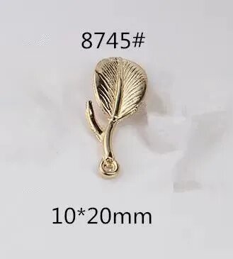 Подвеска листик, 10*20 мм, Цвет: 8745