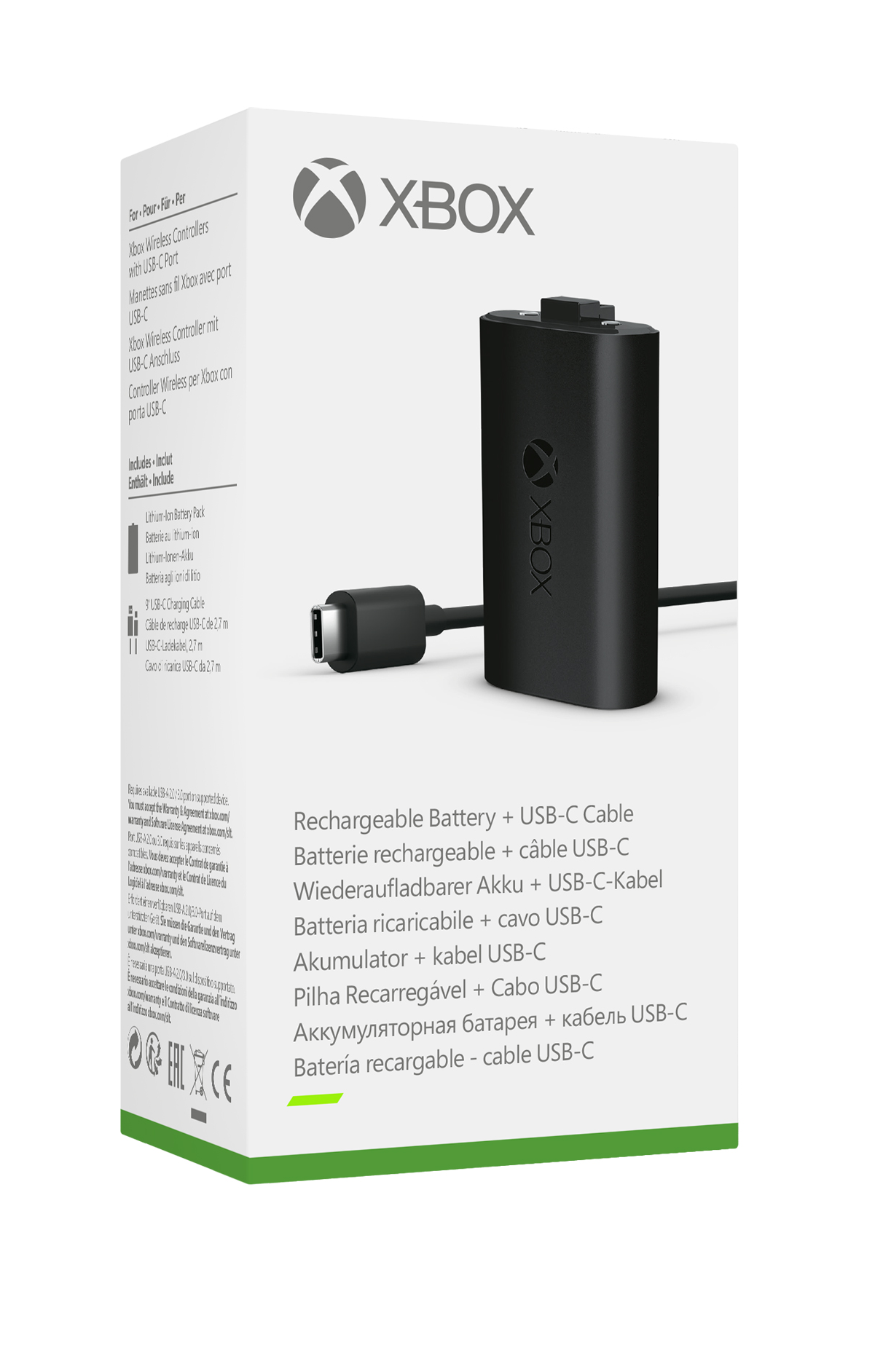 Зарядный комплект Play and Charge Kit (провод + аккумулятор) для геймпада Microsoft Xbox Series X|S (SXW-00002) черный.