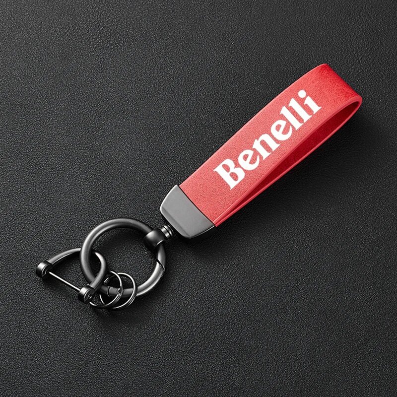 Брелок для ключей Benelli красный, кожаный