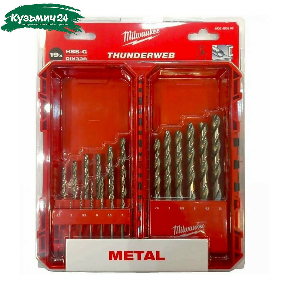 Набор сверл Milwaukee Thunderweb, 19 шт 4932493869