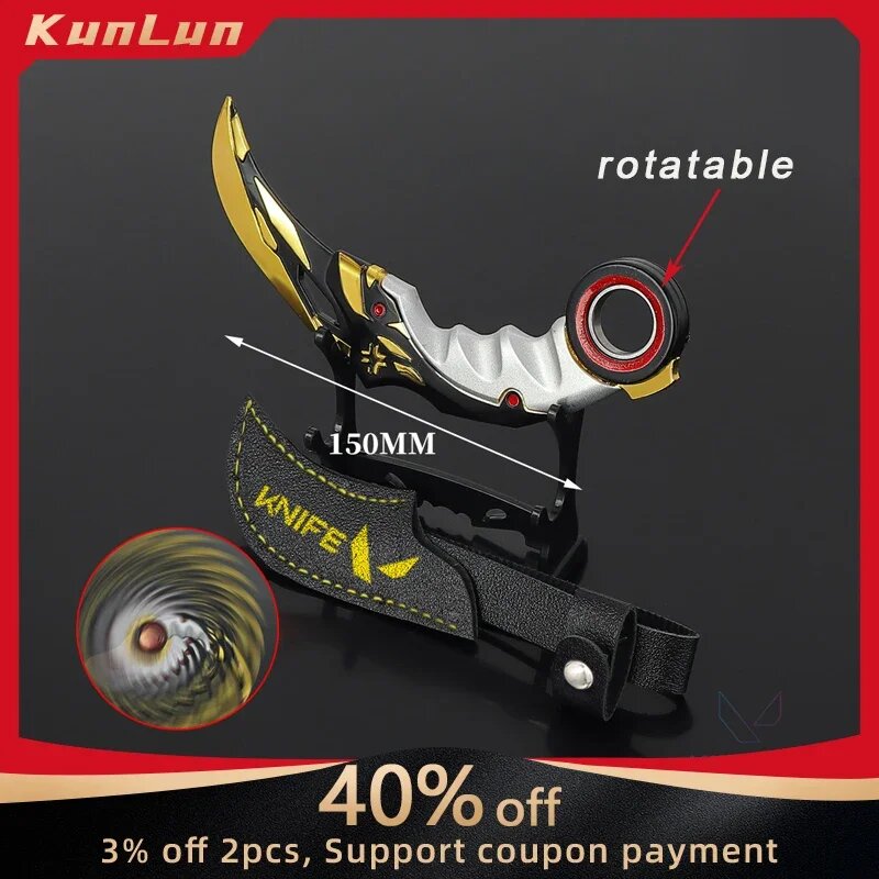 Металлический тренировочный керамбит Valorant Champions 2021 15cm with stand