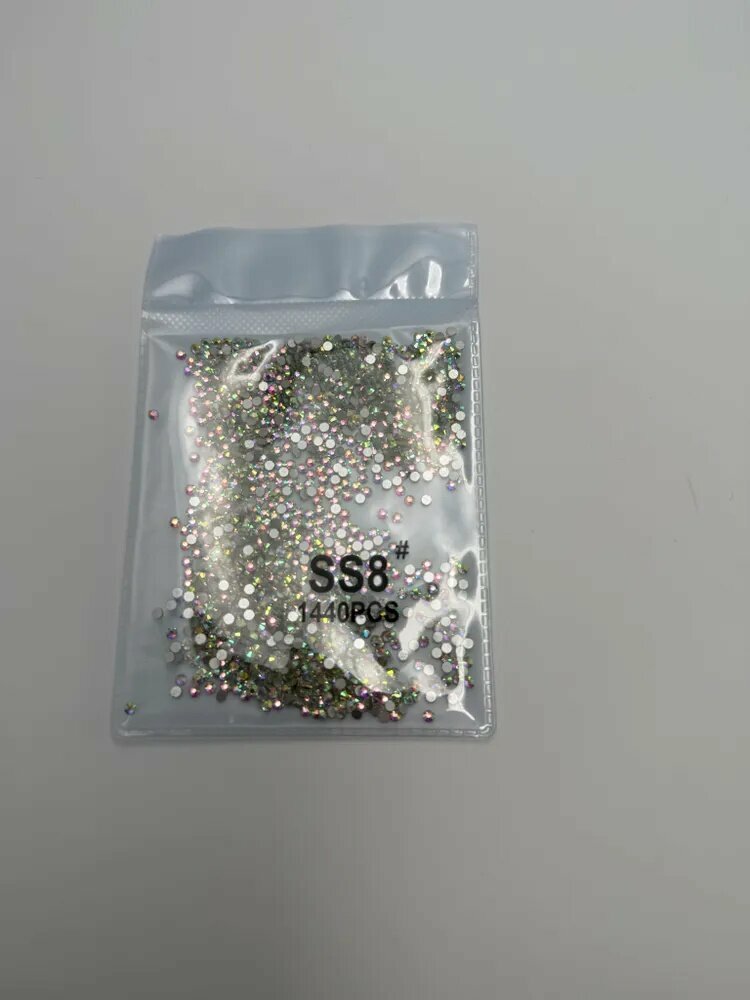 KNOW EASY-Стразы SS8 CRYSTAL AB Холодная фиксация / NONFIX 12 граней /12cut 1440 PCS