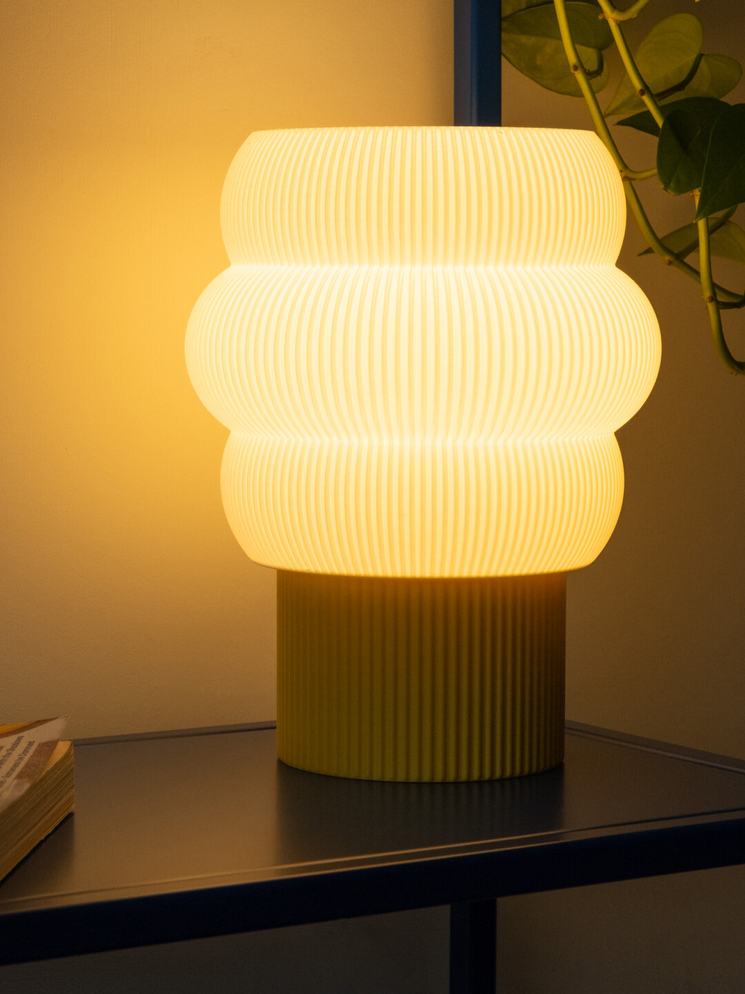 Лампа настольная Kumo Honey желтая, 3D, E27, светильник ночник в форме ложки меда