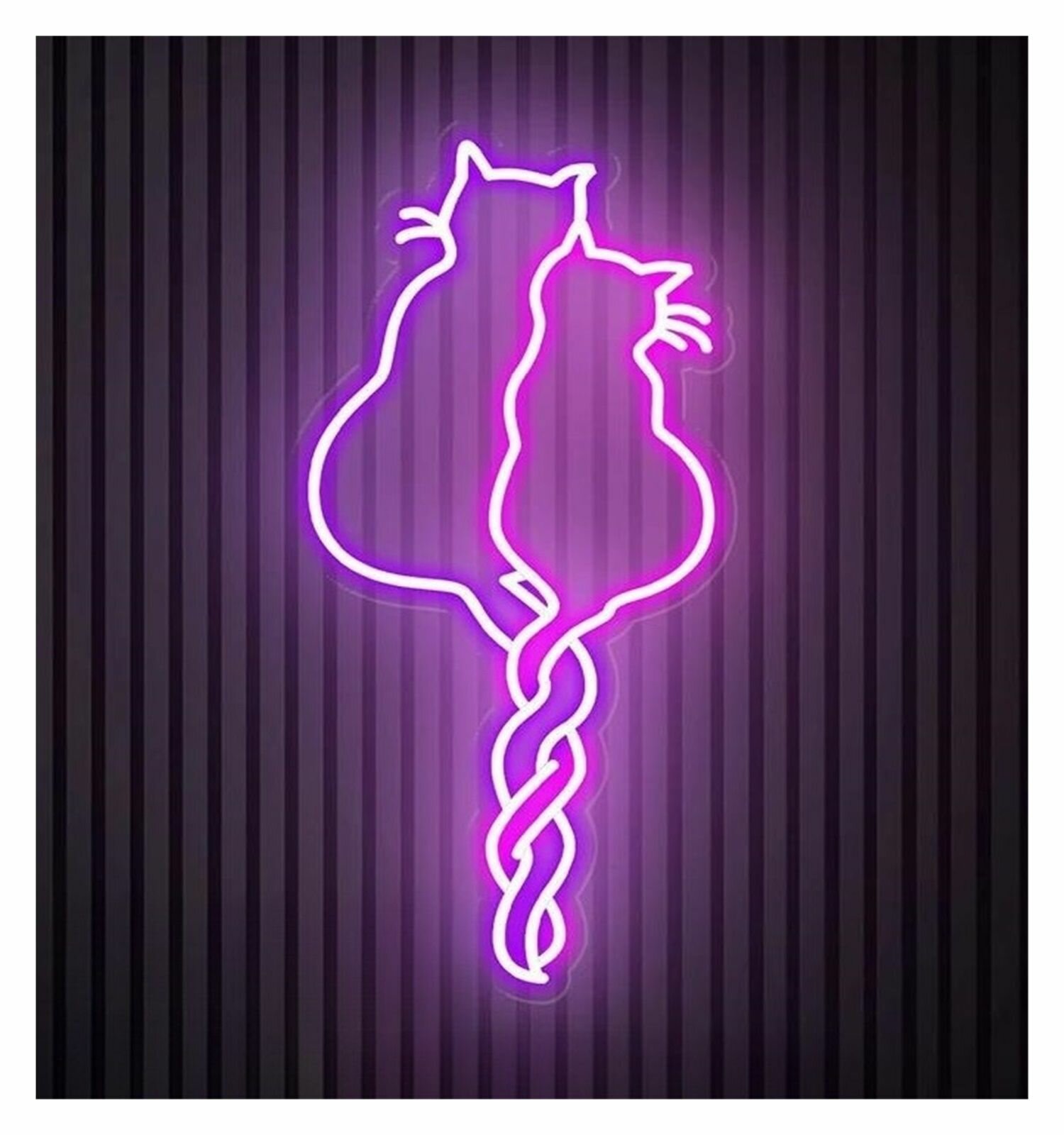 Неоновая Вывеска Cat Персонализированная Декоративная Вывеска 50см