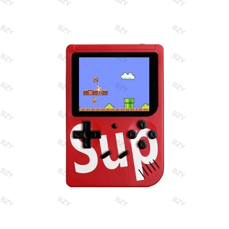 Портативная игровая консоль SUP с цветным экраном, 400 классических игр, красный, подарок детям и взрослым
