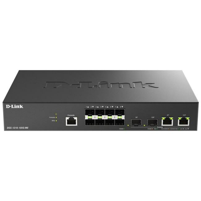 DGS-1210-10XS/ME/C1A D-Link Коммутатор D-Link DGS-1210-10XS/ME/C1A Управляемый L2 коммутатор с 8 портами 1000Base-X SFP