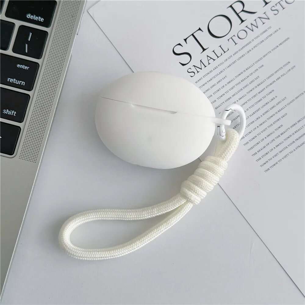 Силиконовый чехол для наушников ярких цветов для Huawei Freebuds 5i 6i, защитный чехол для гарнитуры Freebuds 6i, чехол против падения с крючком