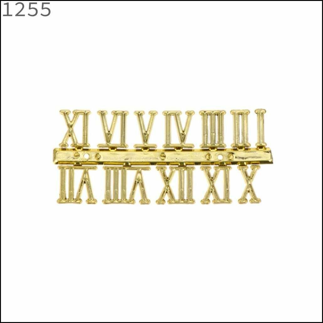 Часовой механизм, Циферблат настенных часов арабские и римские цифры - 2.3 см, золотой римский, 1 комплект11