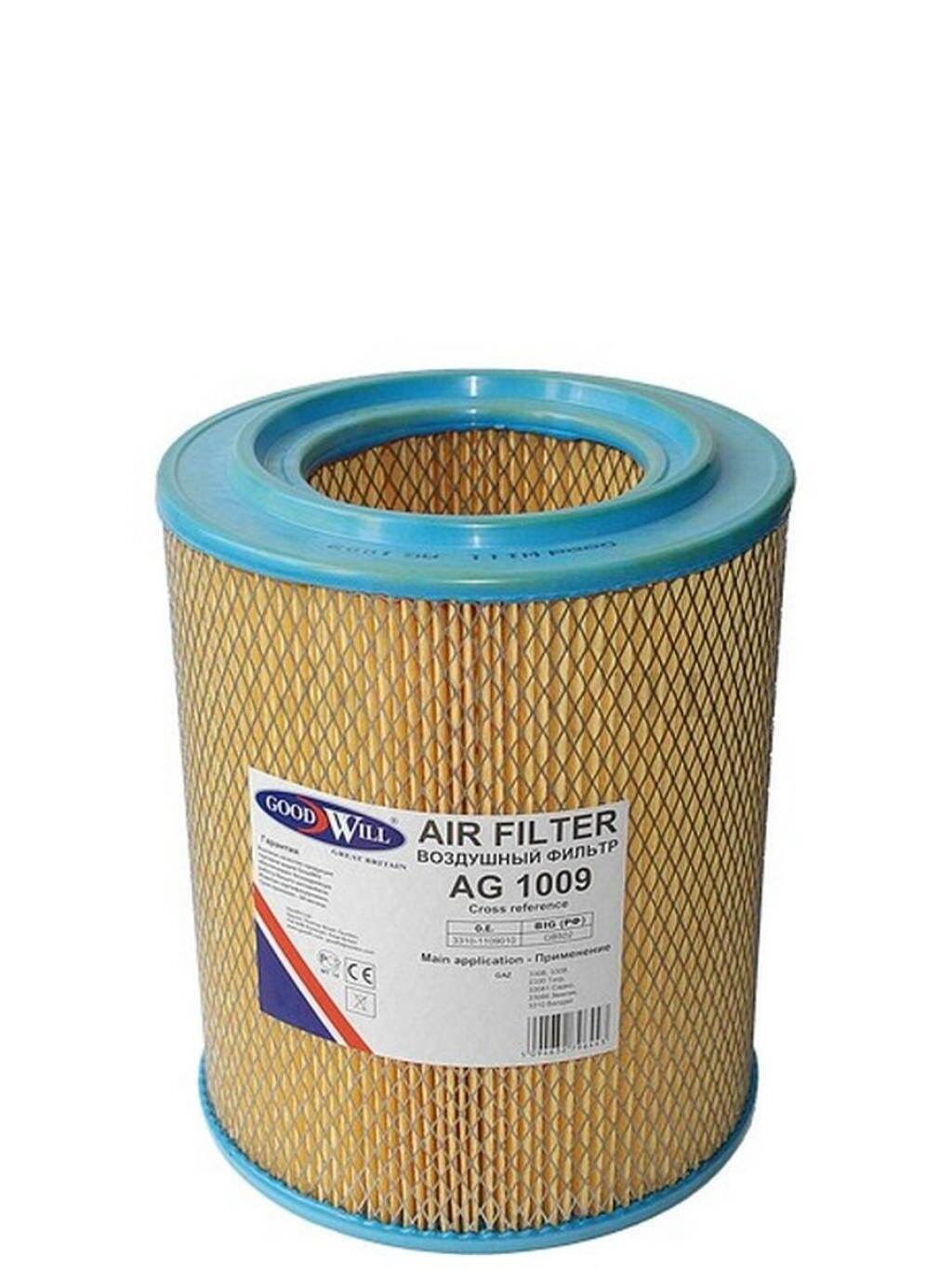 Фильтр воздушный GOODWILL AG1009 GAZ 2330 Тигр 5.9 215 л. с. 06/2005 - н. в.0