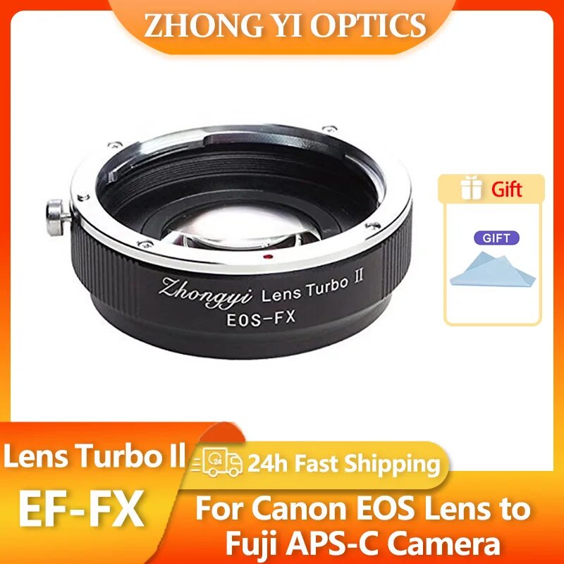 Адаптер Zhongyi Mitakon Lens Turbo II EF-FX для Canon на Fuji X