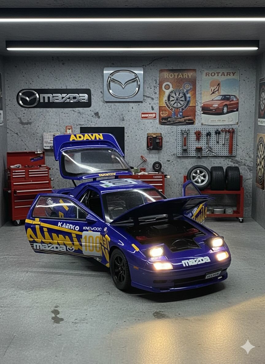 Машинка металлическая машинка Mazda RX-7 1:24