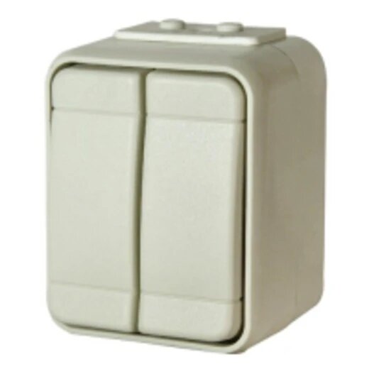 Двухклавишный выключатель Schneider Electric Elso Aqua-Top (слоновая кость) 451500