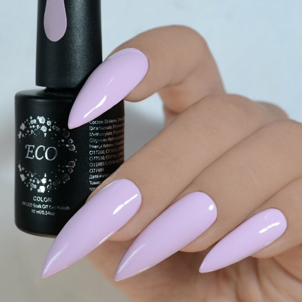 Гель-лак ECO Professional №18 "Пурпурно-розовый", глянцевый, трехфазный, UV/LED сушка
