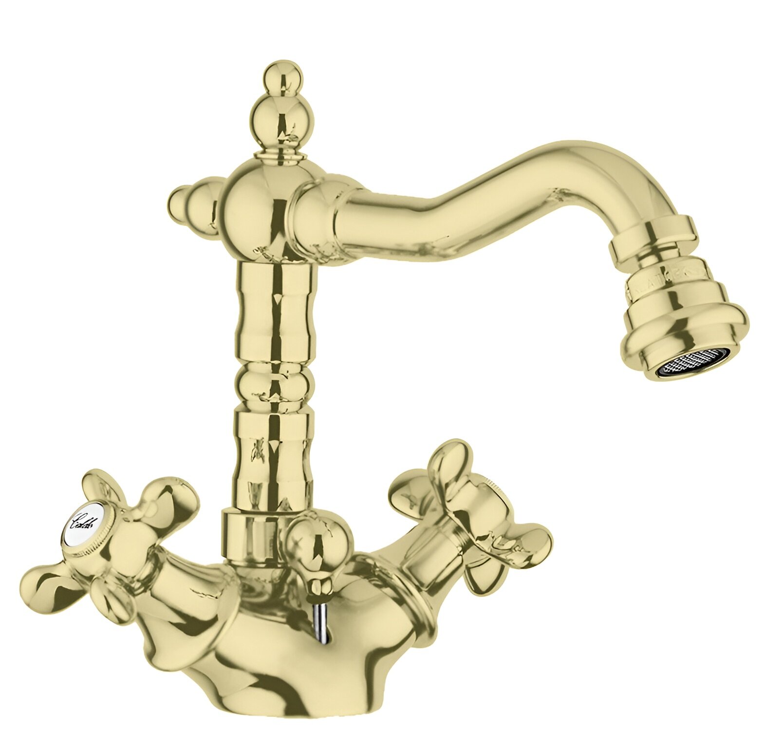 Смеситель для биде Ottocento OT710402010, латунь, золото, двухрычажный, Webert, Италия