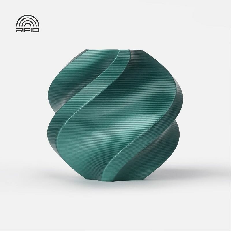 Bambu Lab PLA Metal металлический филамент для 3D-печати: высокая ударная вязкость, легкая печать, интеллектуальное распознавание параметров через RFID Oxide Green 13500 1kg с катушкой