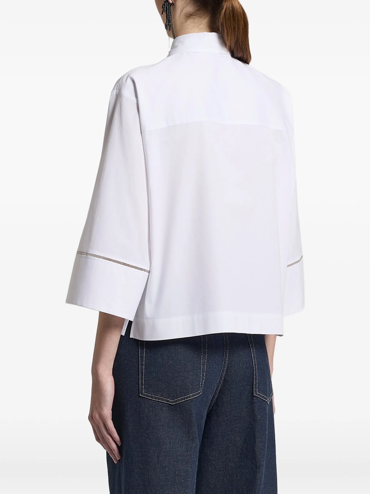 Рубашка PESERICO Embellished shirt, размер 38, white — фото 1