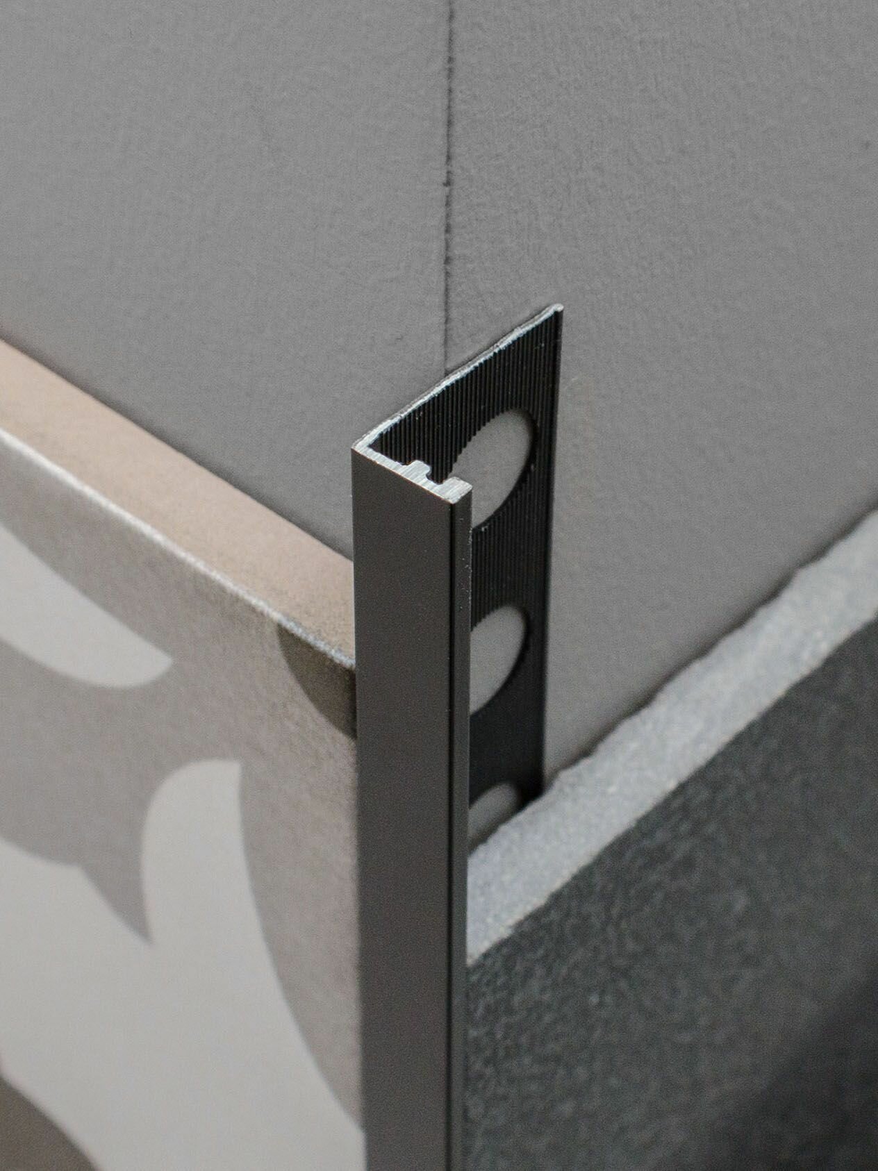 Профиль для плитки L-образный Алюминиевый, Бежевый муар, наружный уголок 2700мм