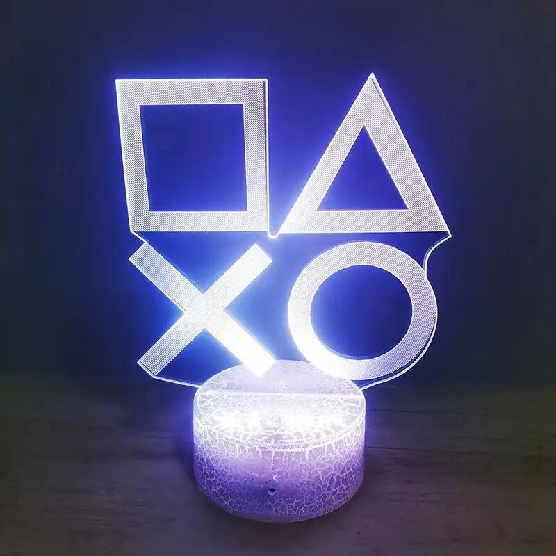Ночник PlayStation 4, 16 цветов, черный, без пульта