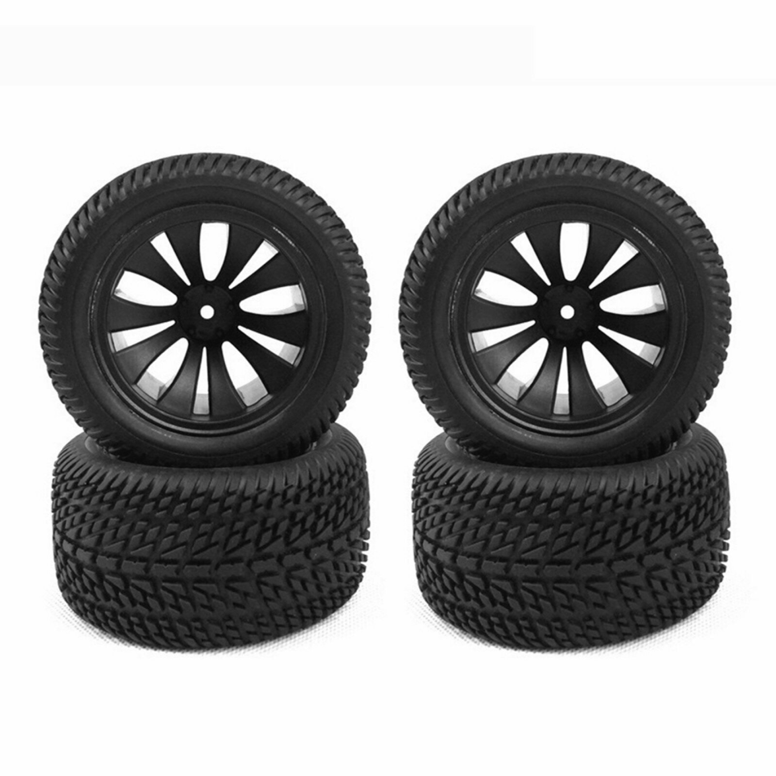 Резиновые шины 90 мм MyPads для радиоуправляемых моделей Wltoys 144001, 124019, 12428, комплект 4 шт.