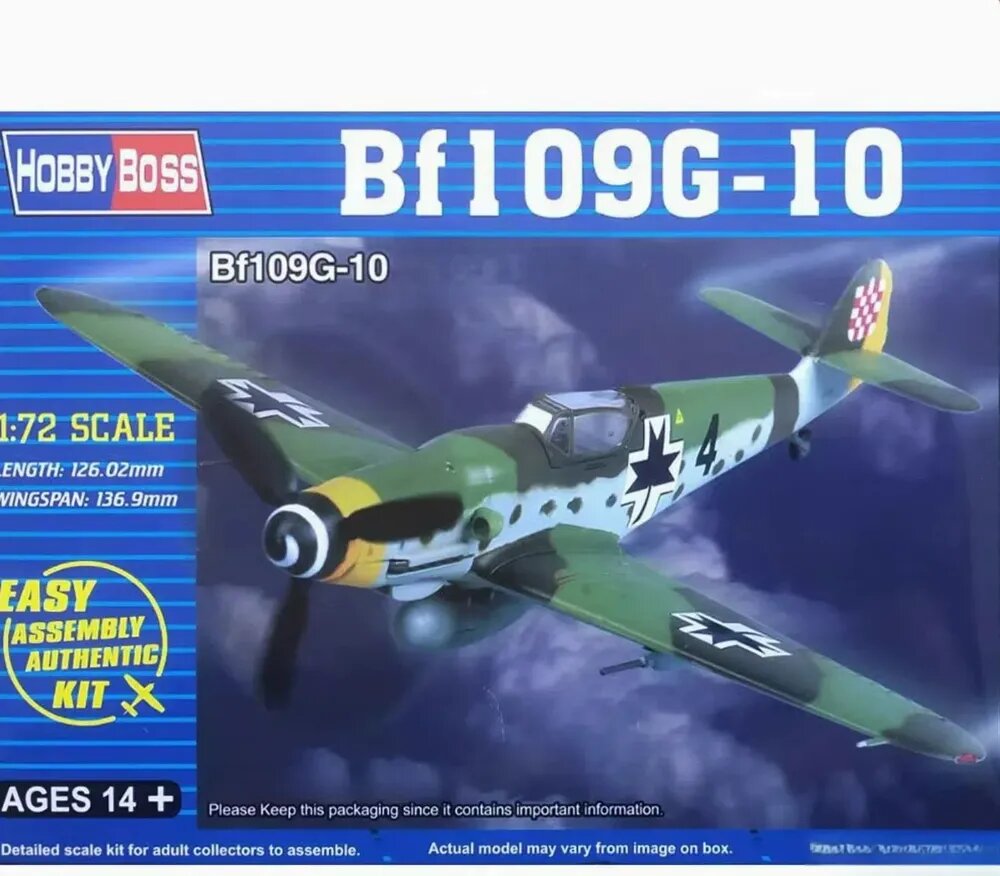 Hobby Boss 80227 1/72 Bf109G-10 сборная модель самолета