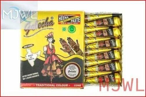 Хна Голеча (12 флаконов в упаковке), черная