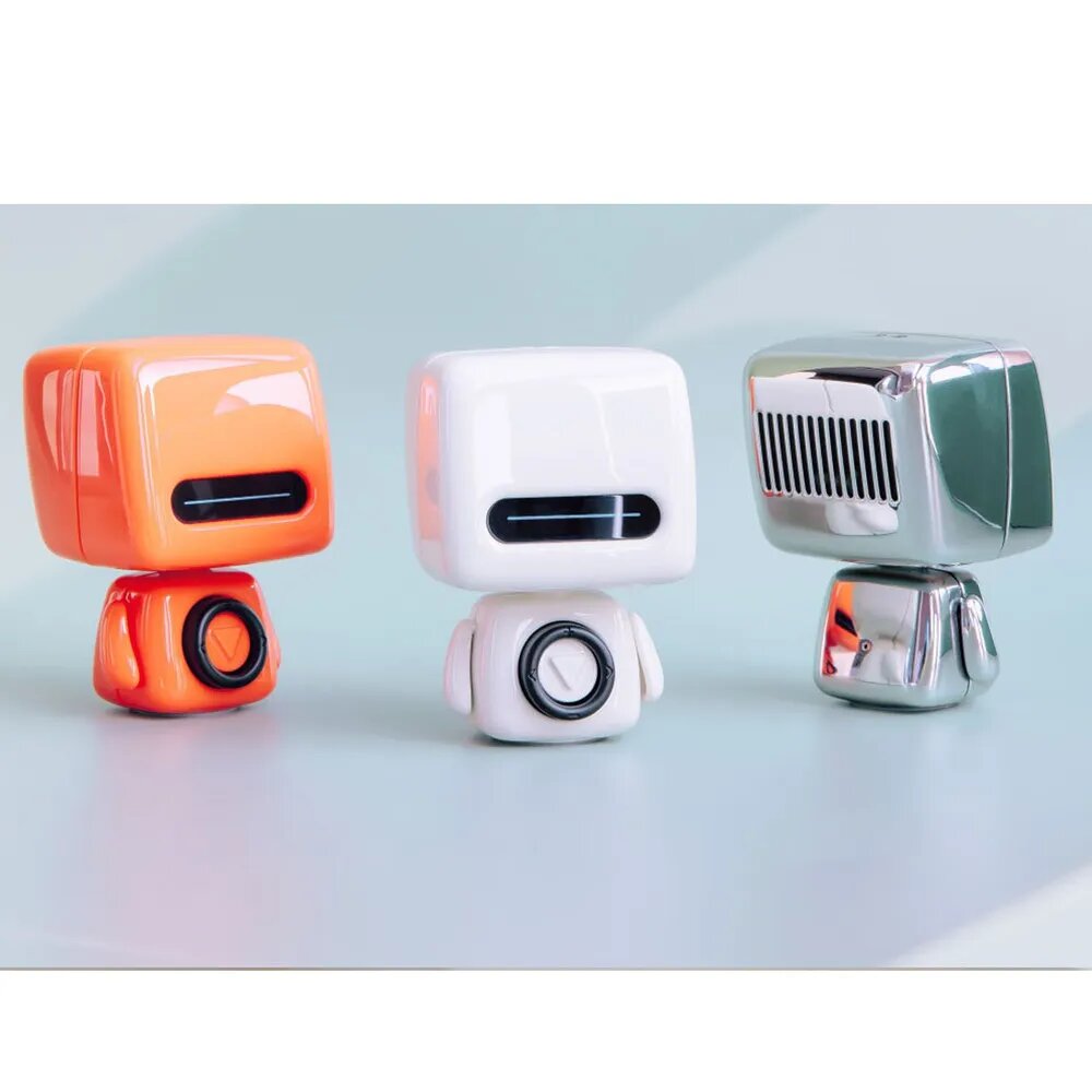Робот Bluetooth-динамик Серебристый Bluetooth колонка для дома — фото 1