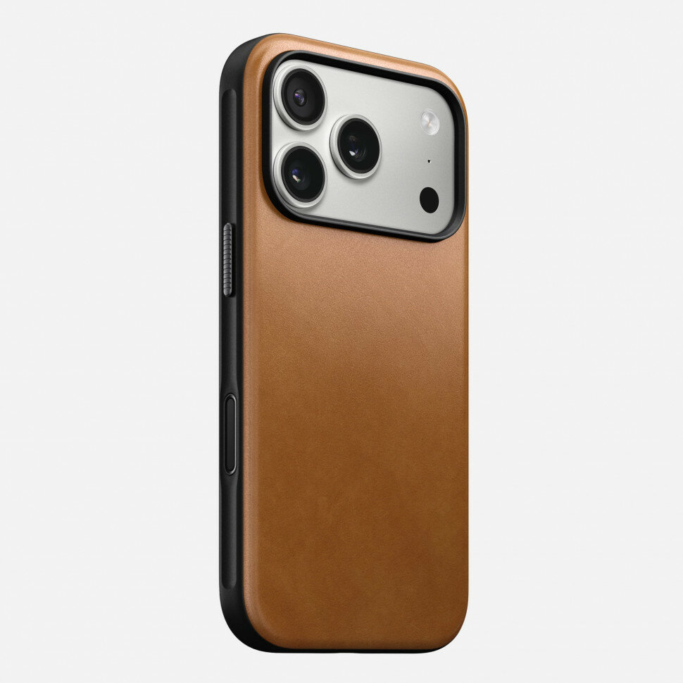Кожаный чехол Nomad Modern Leather Case для iPhone 17 Pro светло-коричневый (English Tan)