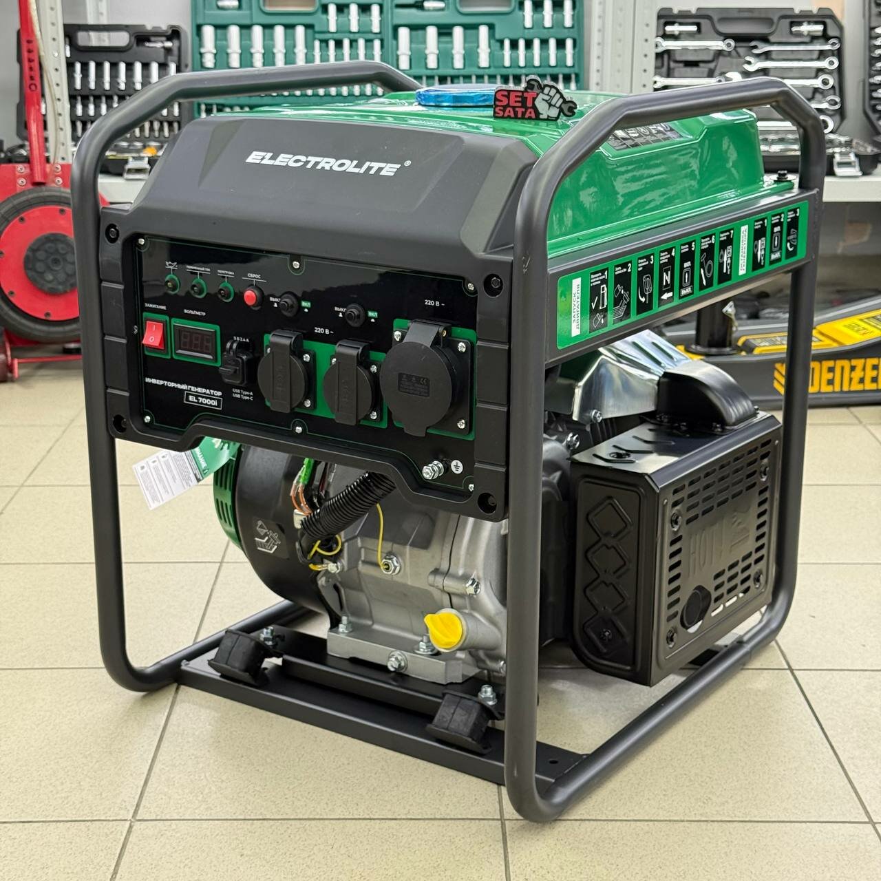 Генератор бензиновый инверторный Electrolite EL 7000i, 4х-такт, 1цилиндр, 220В, 6500-7000Вт