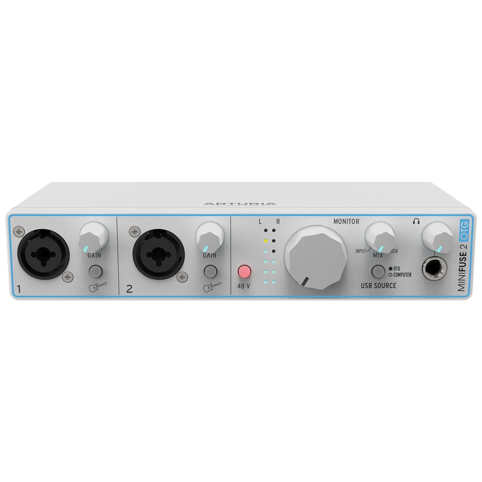 Внешняя звуковая карта Arturia MiniFuse 2 OTG USB Audio Interface, White