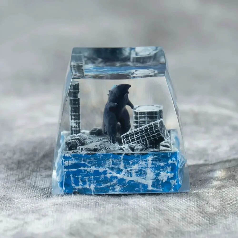 Кейкапы для механической клавиатуры Artisan Godzilla: ESC, смола, ручная работа, 1U, для механических клавиатур