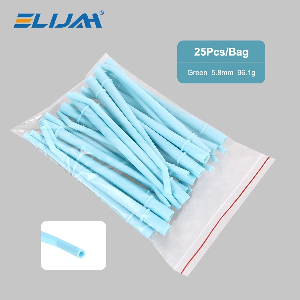 ELIJAH 25 шт./пакет одноразовый слюноотсос стоматологический аспиратор локоть присоска трубка слюны хирургические инструменты расходные материалы для стоматологии