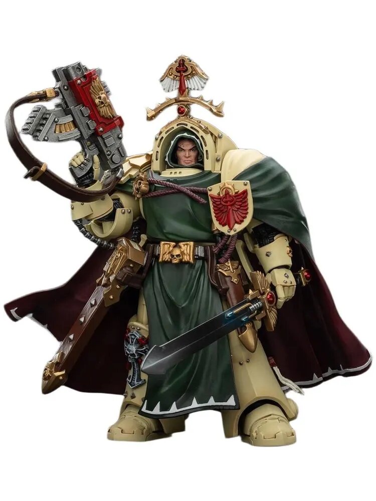 Подвижная фигурка JOYTOY Warhammer 40K Dark Angels Belial, Grand Master of The Deathwing With the Sword of Silence and Storm Bolter, Игры для персонажей Коллекция подарков на день рождения