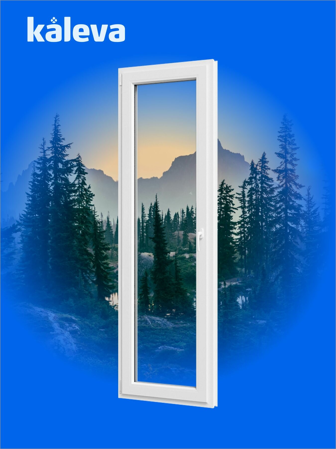 Балконная дверь ПВХ Kaleva 202х89 см одностворчатая левая однокамерный стеклопакет с энергосберегающим напылением