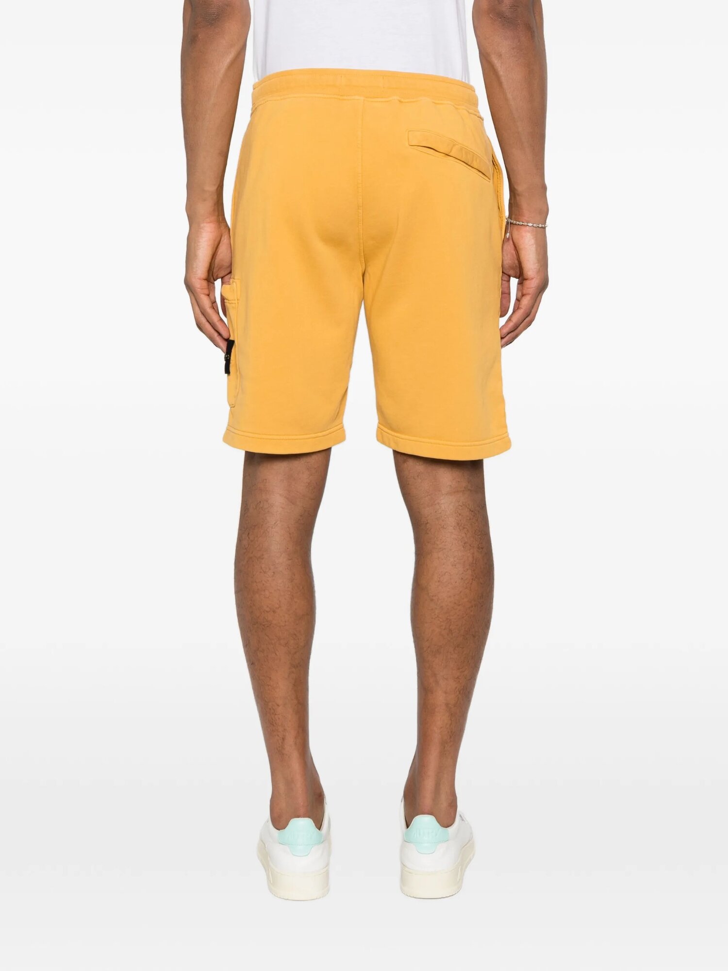 Шорты Stone Island Logo patch shorts, размер S, yellow — фото 1