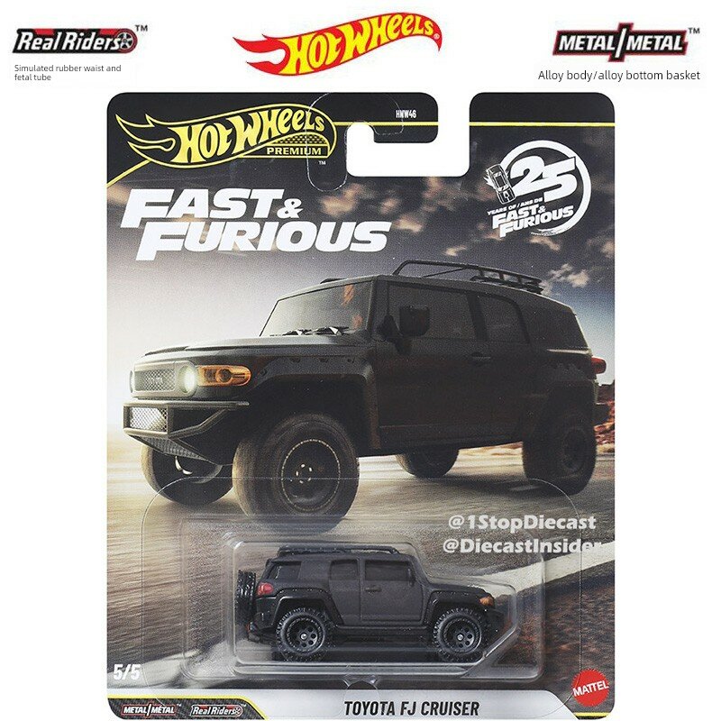Hot Wheels 1:64 масштаб модель Toyota Land Cruiser из алюминия, серебристый цвет