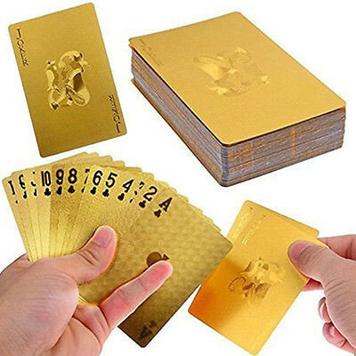 Покерные карты elegant super 24k gold foil, устойчивые к царапинам