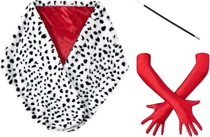 Женский костюм Круэллы Дьявол Красный, бордовый