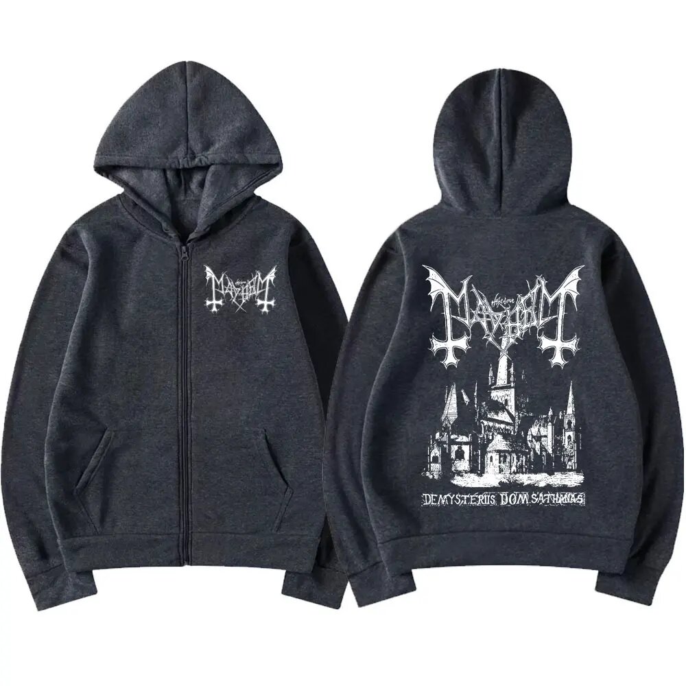 Черная флисовая толстовка Mayhem De Mysteriis Dom Sathanas XXL