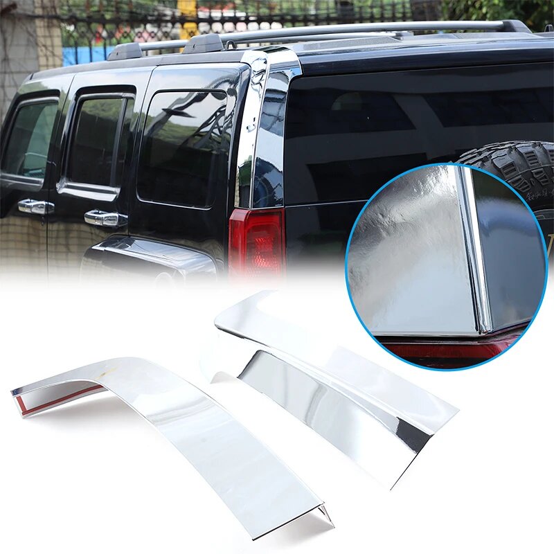 Автомобильный чехол на заднюю стойку D для Hummer H3 SUV 2005 2006 2007 2008 2009, наклейка на заднее окно, боковая накладка на D-стойку, защитная крышка на рамку
