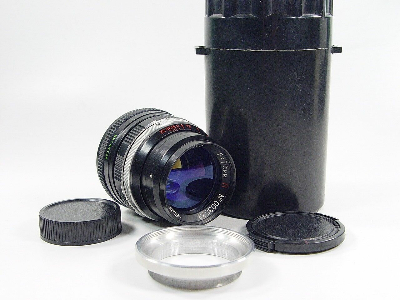 Киношный портретник объектив КМЗ РО2-2М f/2 75mm Адаптирован на М42. Лот 4