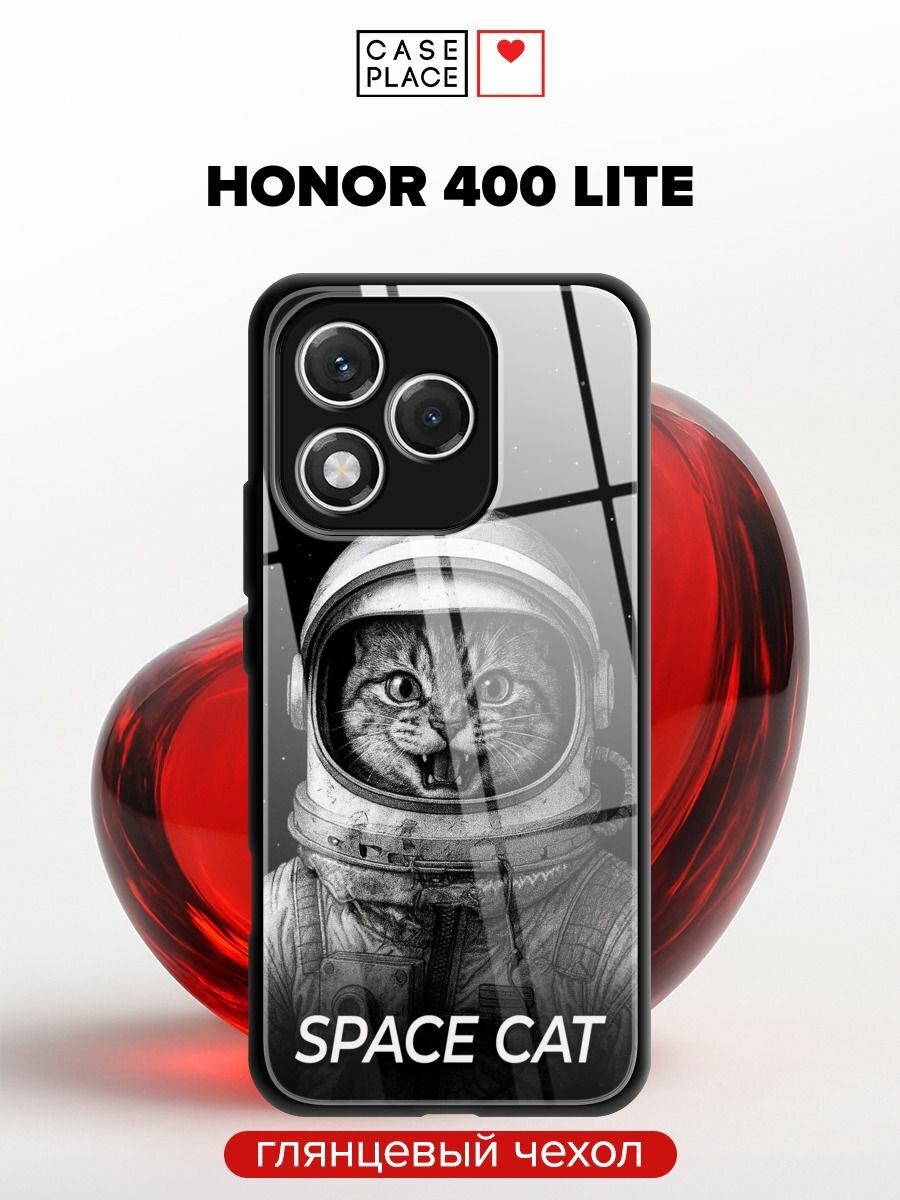 Чехол на Honor 400 Lite / Хонор 400 Лайт с принтом "Space cat"
