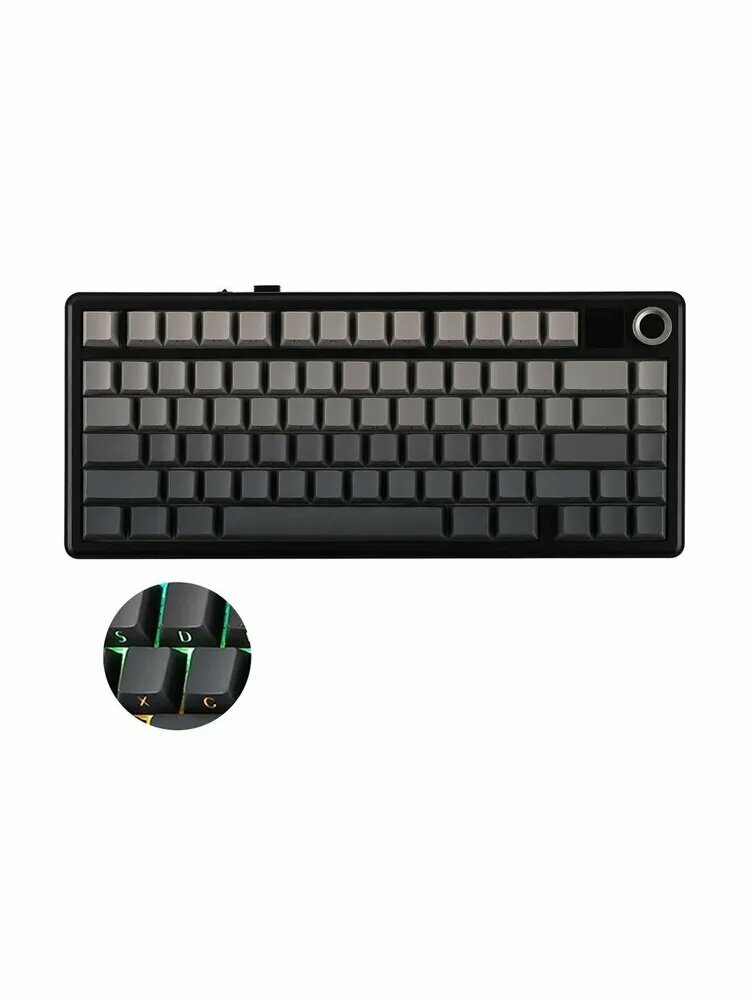 Epomaker & AULA Игровая клавиатура беспроводная EPOMAKER x AULA F75 MAX US Version-Black, (Leobog Reaper), Английская раскладка, черный