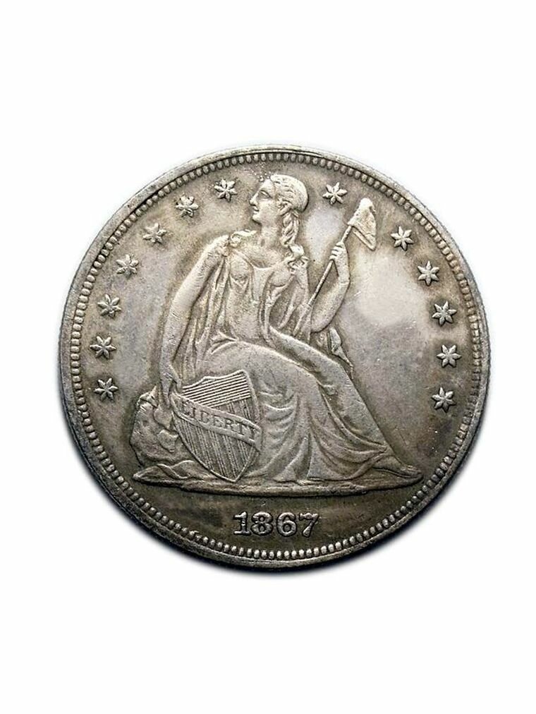 Американский доллар 1867 года One Dollar