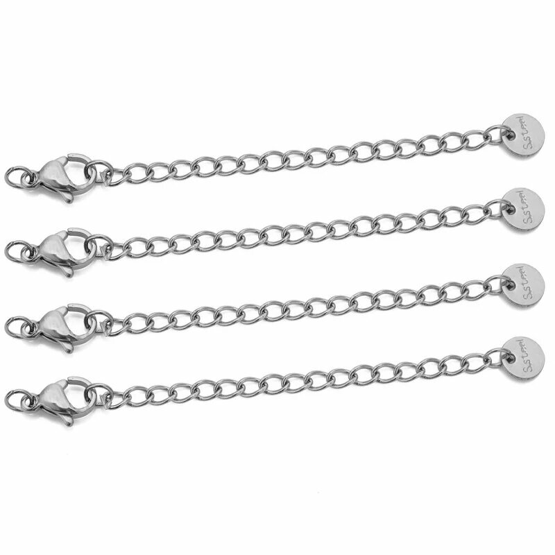 10 шт. Удлинитель для браслета/цепочки, сталь, Steel 4