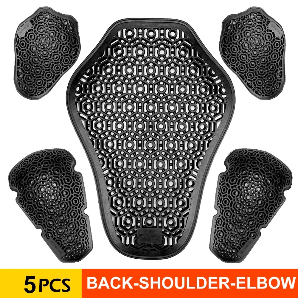 Комплект Защитного Снаряжения Для Мотоциклистов - Защита Плеч, Локтей И Черный, HRZ-Black-5pcs